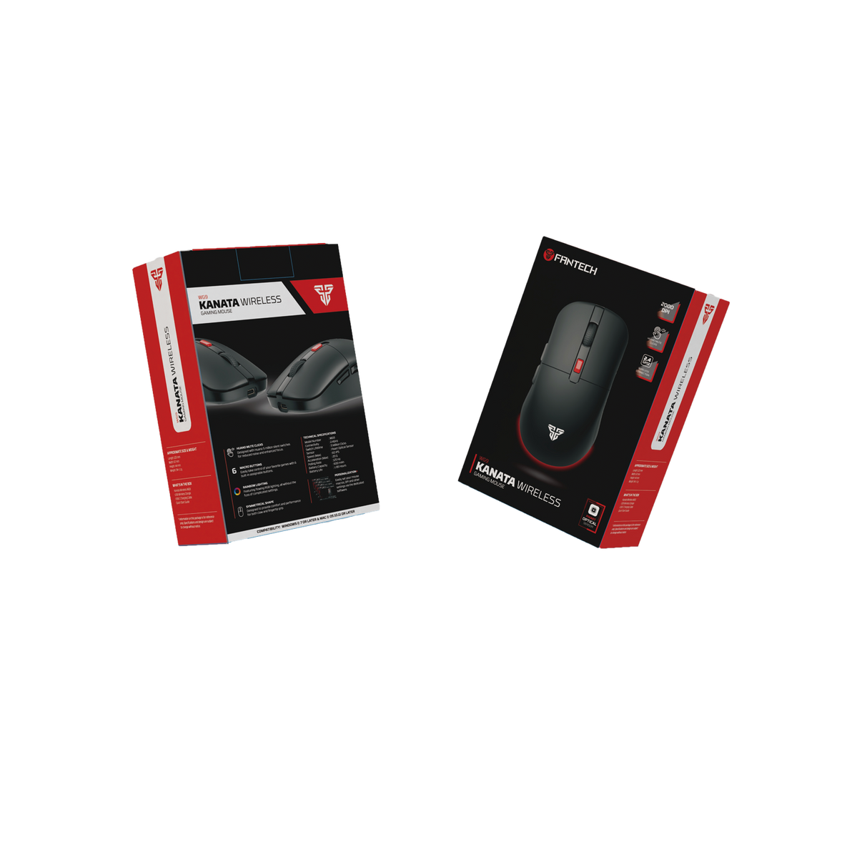 Mouse Gaming Nirkabel RGB Makro KANATA WIRELESS WG9 WG9s – Fantech ...