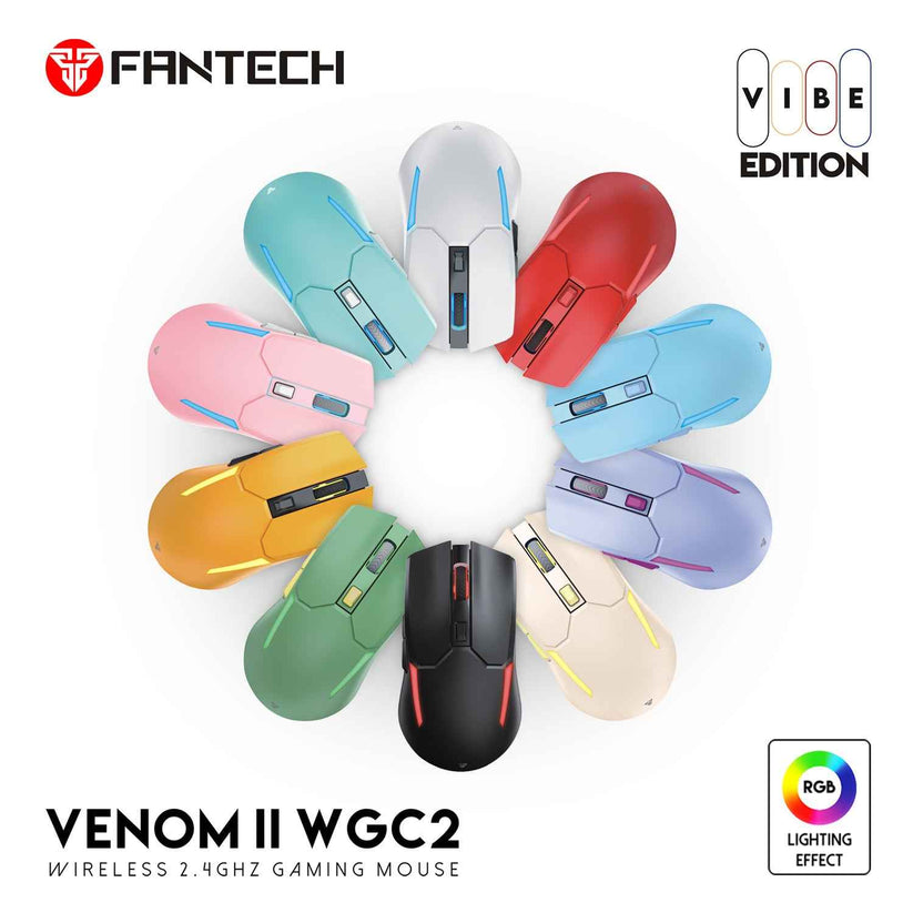 Fantech VENOM II WGC2 Wireless Mouse Gaming Rechargeable - Fantech ...
