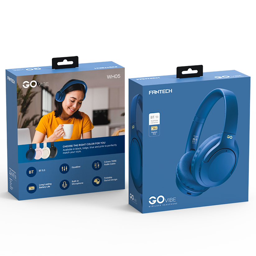HEADPHONE NIRKABEL GO VIBE WH05 | Fantech Resmi – Fantech Indonesia