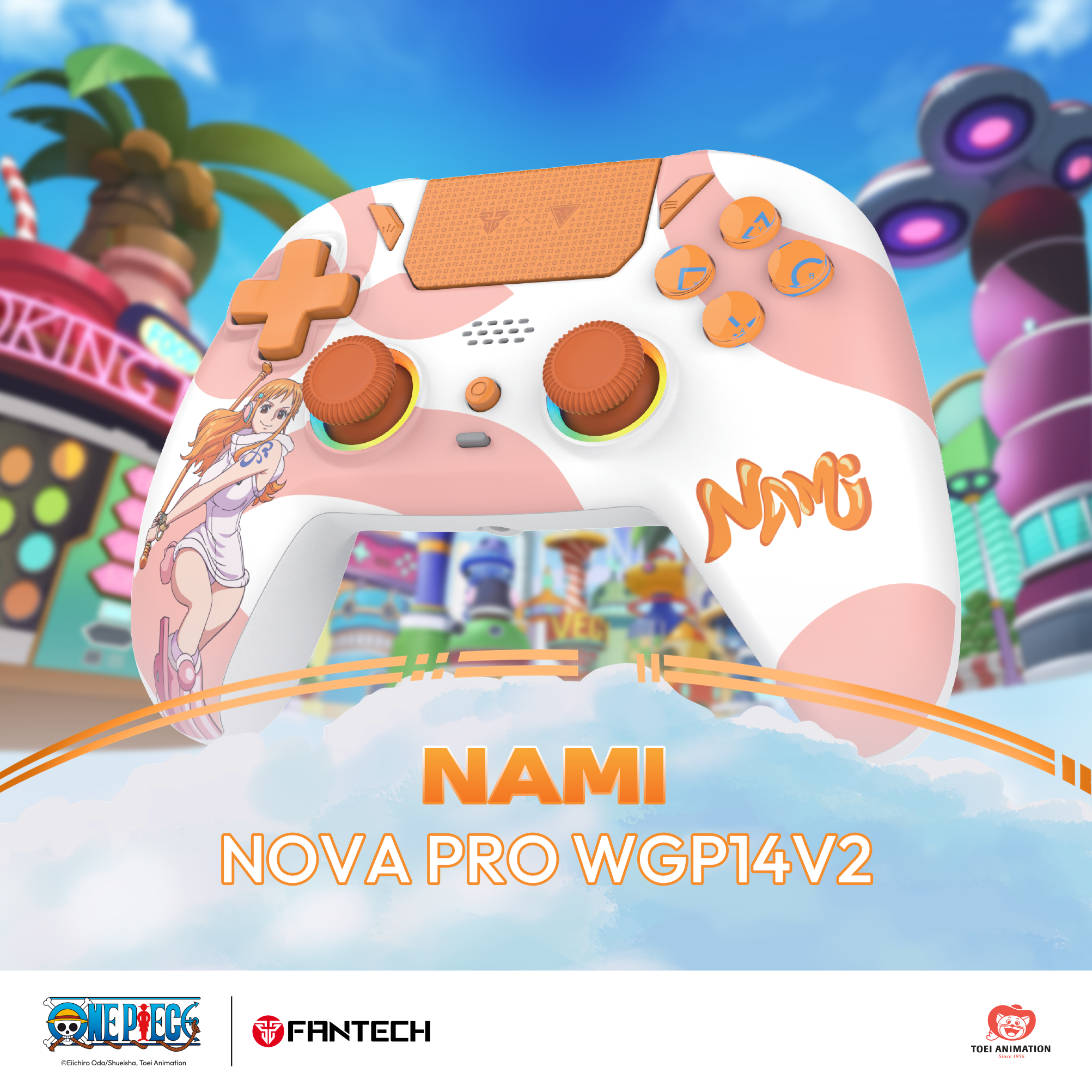FANTECH x ONEPIECE EXCLUSIVE COLLABORATION GAMEPAD EGGHEAD NOVA PRO ...