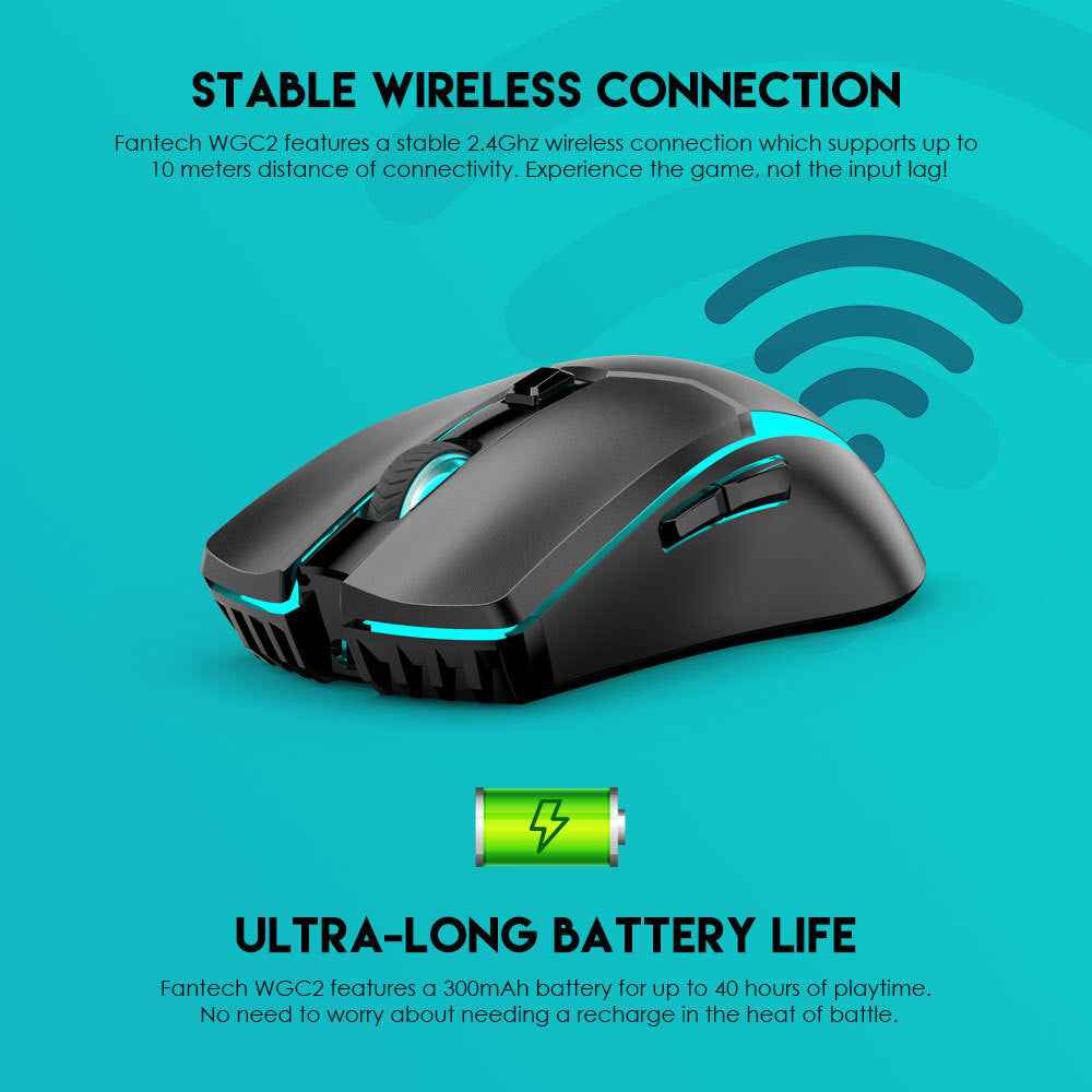 Fantech VENOM II WGC2 Wireless Mouse Gaming Rechargeable - Fantech ...